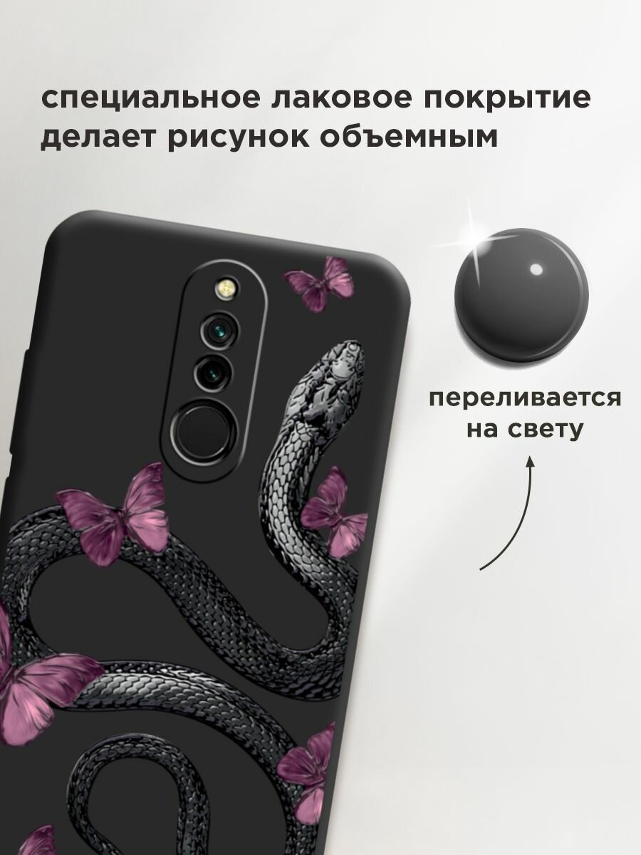 Чехол на Xiaomi Redmi 8 / Редми 8 с принтом "Snake and butterflies 2" — фото 1