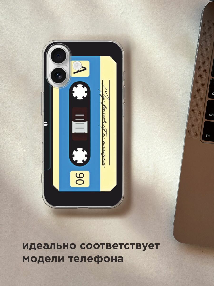 Чехол на Apple iPhone 17 / Айфон 17 с принтом "Темная кассета" — фото 1