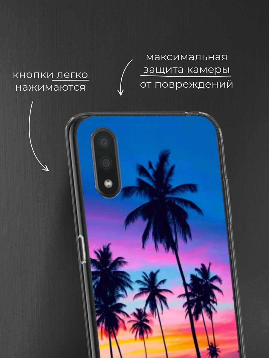 Чехол на Samsung Galaxy A01 / Самсунг Гэлакси А01 с принтом "Закат 5" — фото 1
