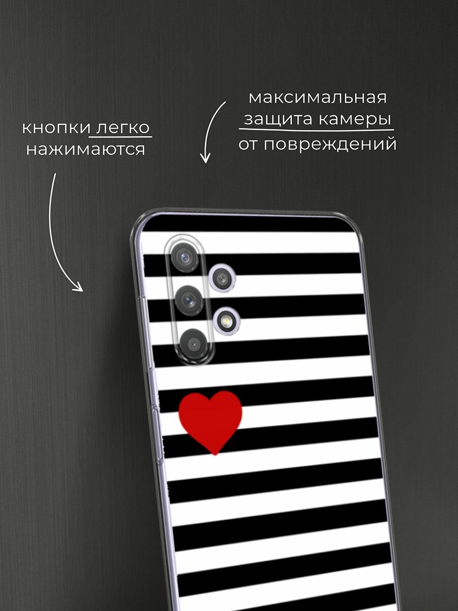 Чехол на Samsung Galaxy A32 / Самсунг Галакси А32 с принтом "Красное сердце" — фото 1