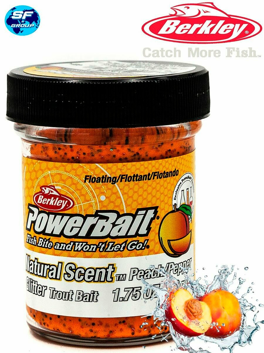Паста Berkley PowerBait Natural Scent Trout Bait Peach/Pepper 50g