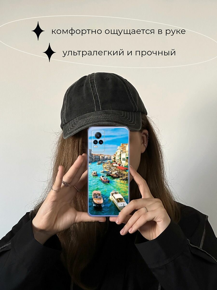 Чехол на Vivo V21e 4G / Виво V21e 4G с принтом "Каналы Венеции" — фото 1