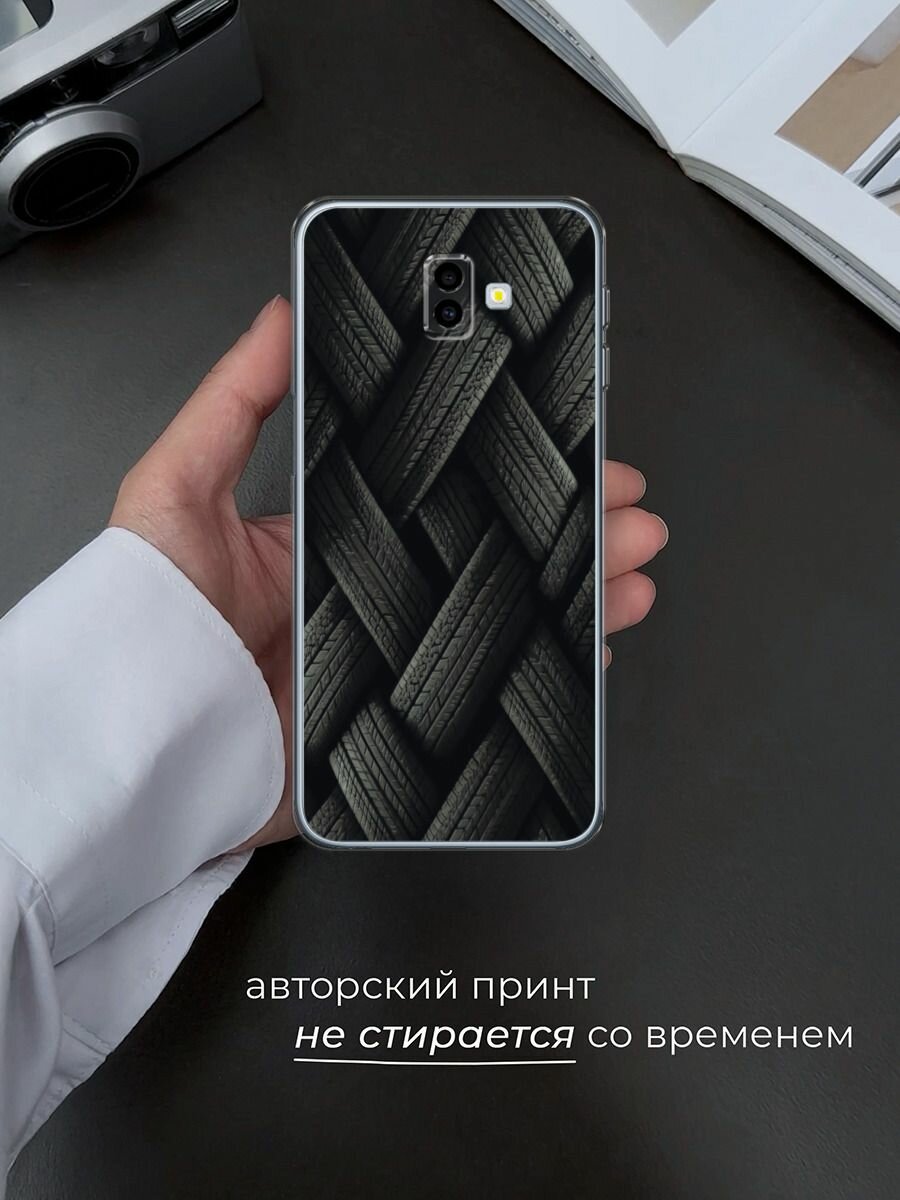 Чехол на Samsung Galaxy J6 + / Самсунг Галакси J6 Плюс 2018 с принтом "Переплетение шин 2" — фото 1