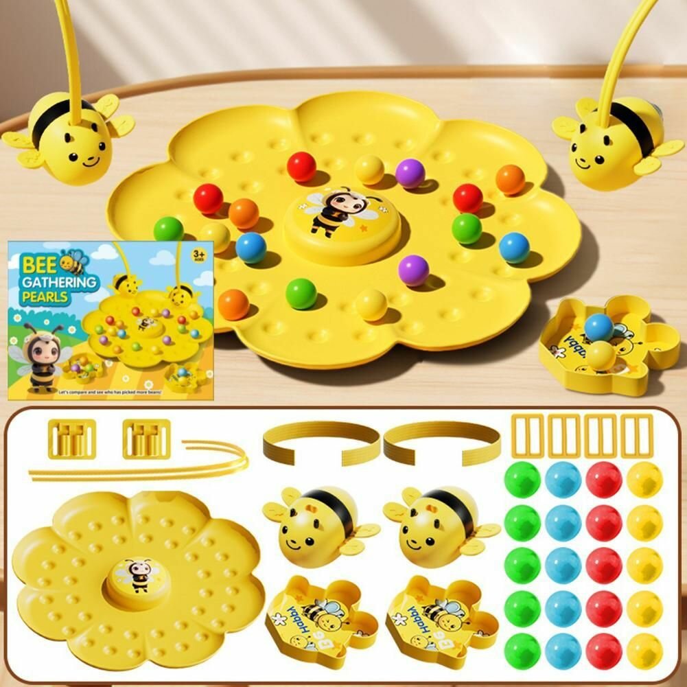 Настольная игра Монтессори Пчела , игрушка для рыбалки, настольная раннего обучения родителей и детей, навыки мелкой моторики