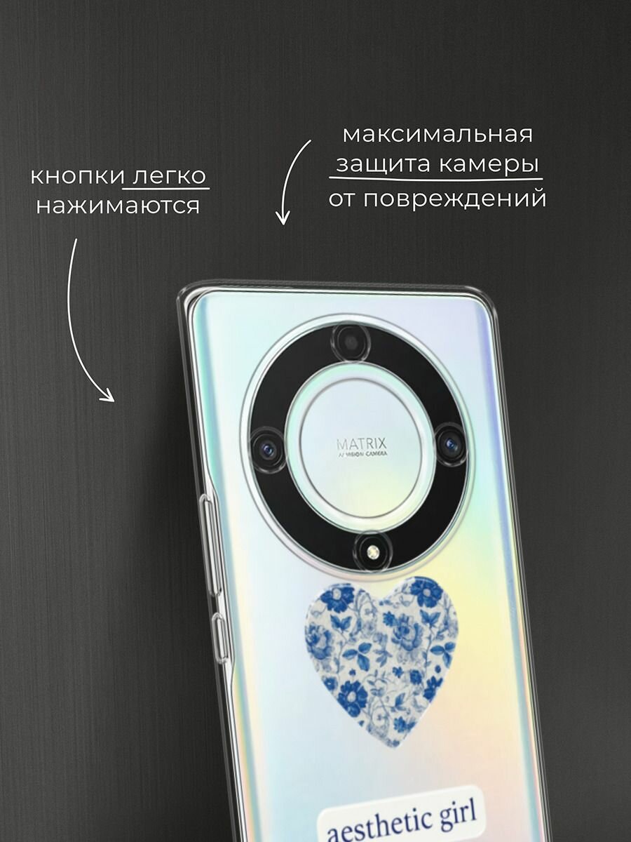 Чехол на Honor X9A / Хонор X9A с принтом "Aesthetic girl" — фото 1