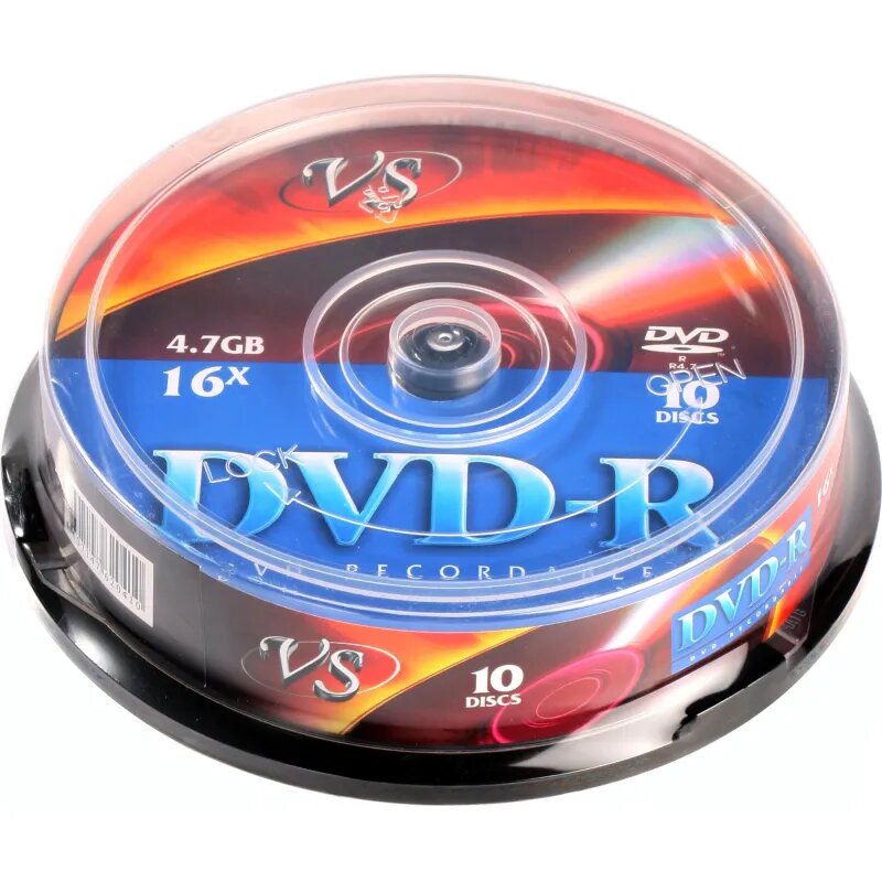 Носители информации VS DVD-R, 4,7 GB 16х, VS, 120 мм, cake box