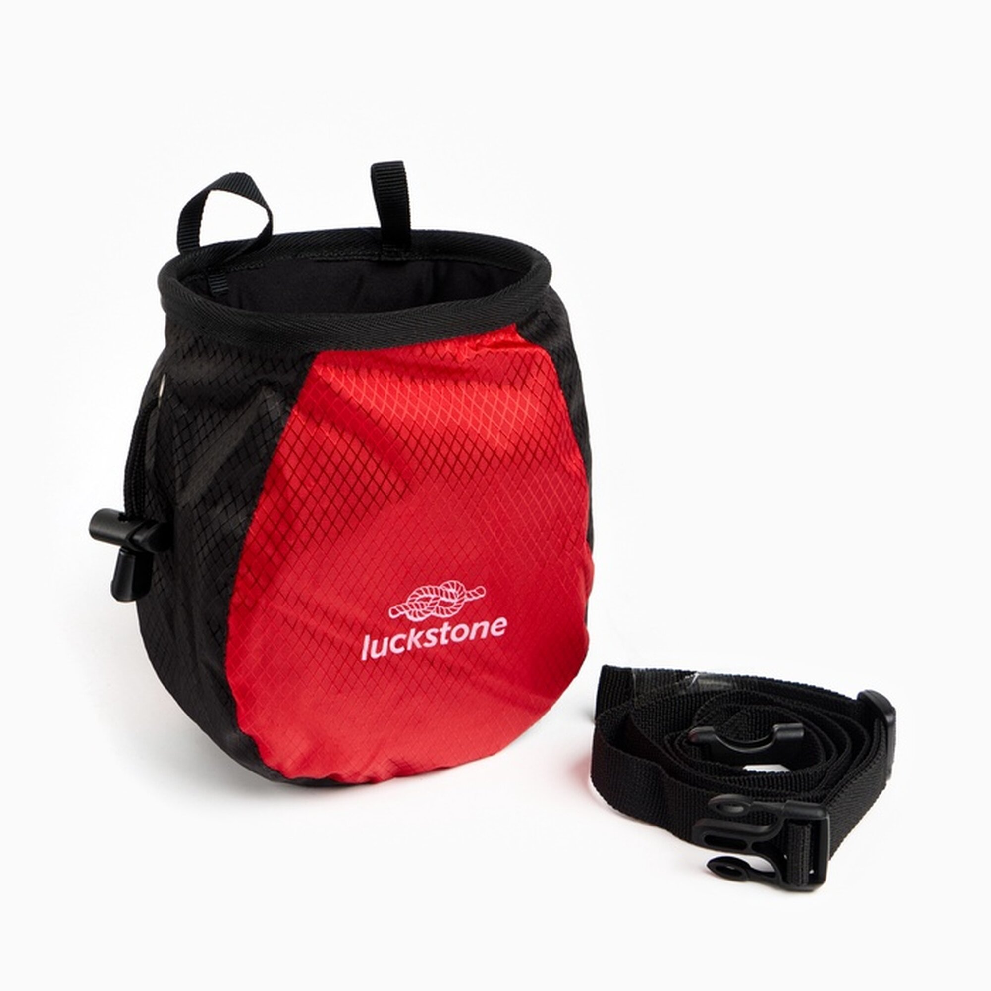 Мешочек Сима-ленд, для магнезии, затягивающаяся кулиска, красный, 16x12 см