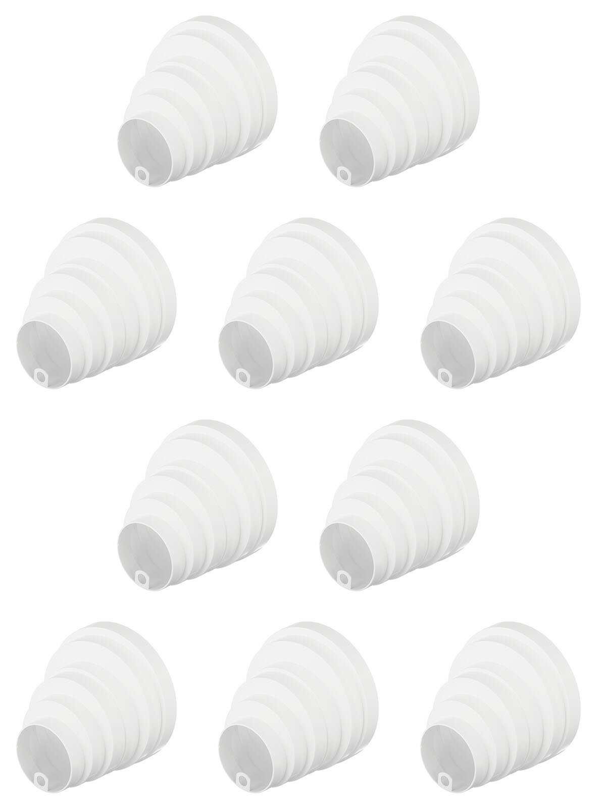 Соединитель для круглых воздуховодов пластиковый d80/100/120/125/150/160 мм (10 шт.)