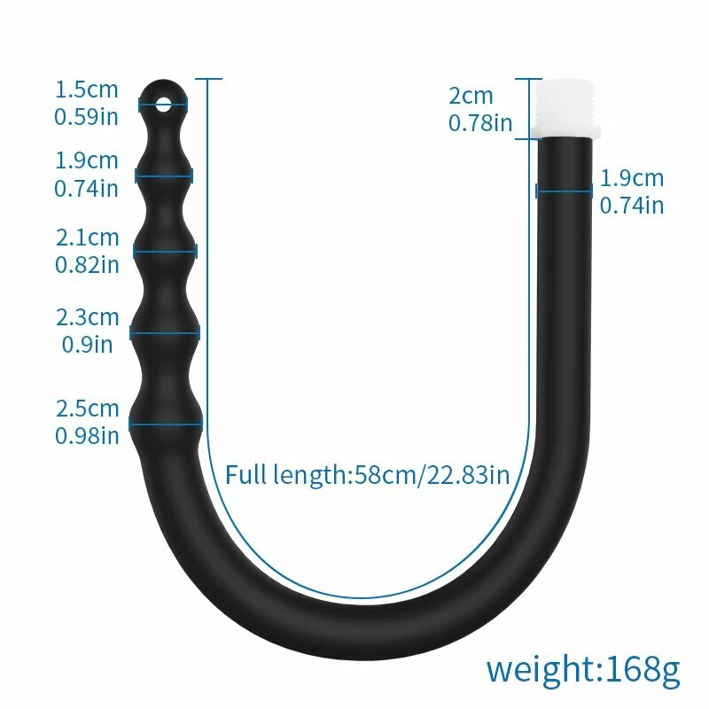 58 см длинный силиконовый шприц для клизмы для душа, чистящая головка для анального душа, анальные C