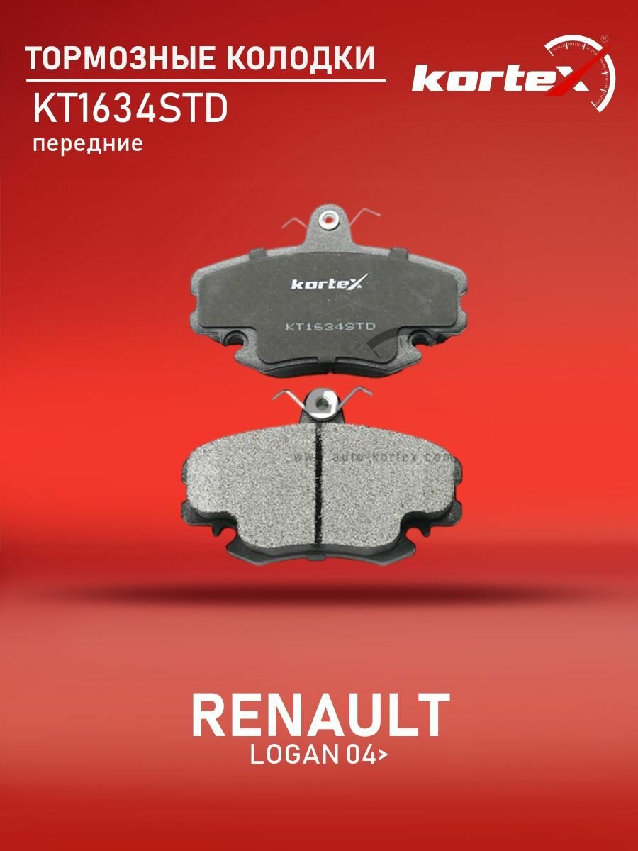 Тормозные колодки дисковые (передние) Renault Рено Clio Logan Логан Sandero Сандеро Stepway GDB1634 410602192R