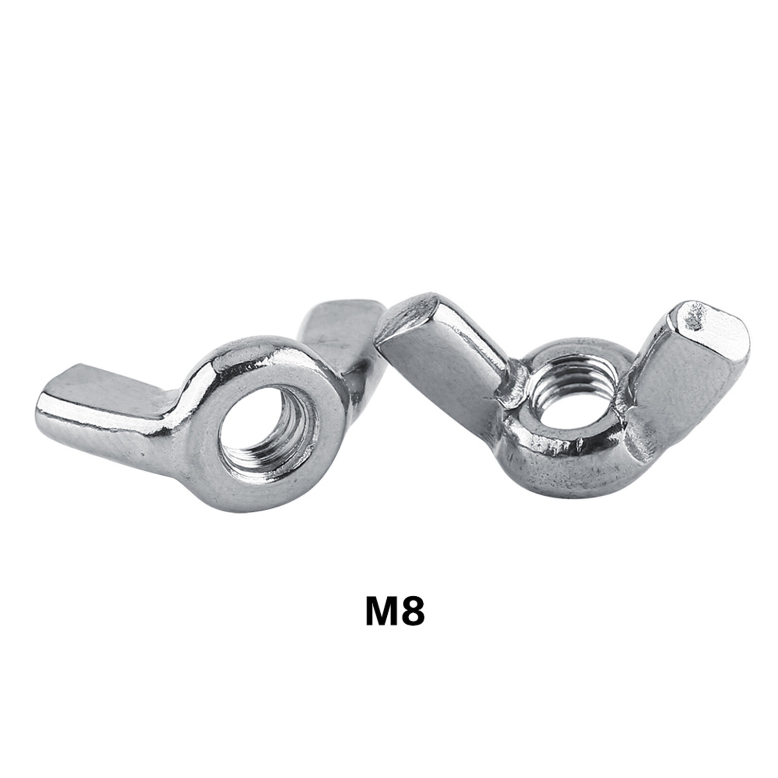 Stainless Steel SS316 Wing Nut Butterfly Nuts Hand Tighten Fastener (M8)