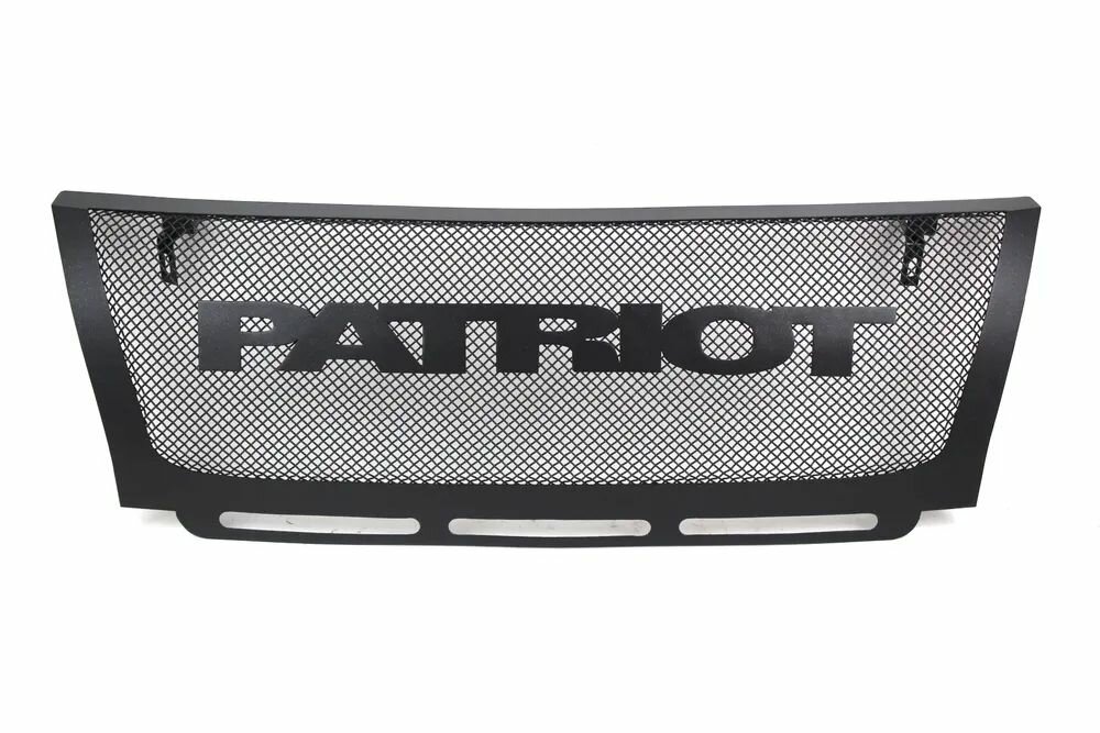 Облицовка радиатора УАЗ Патриот с 2015 (Чёрный Брут) метал