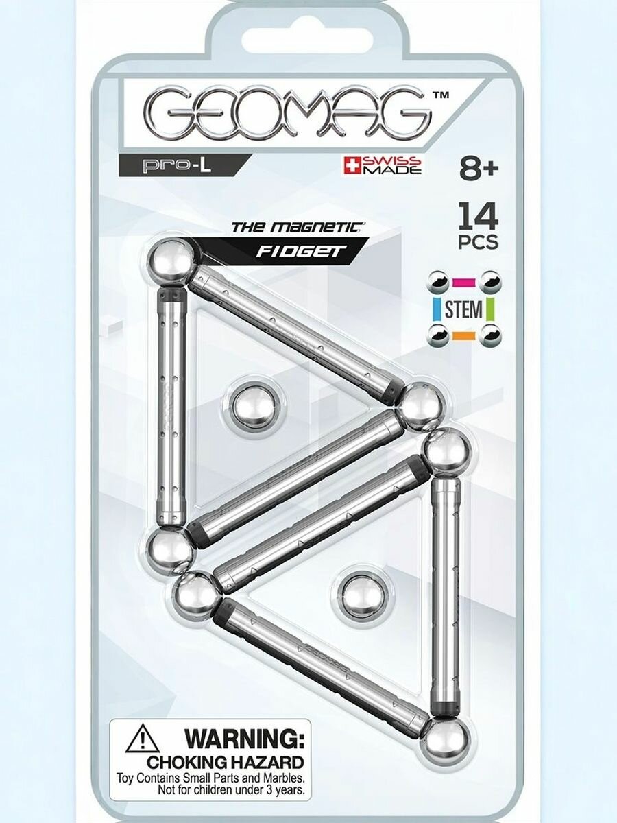 GEOMAG Магнитный конструктор Профи Волчок, блистер, 14 элементов, для детей от 8 лет