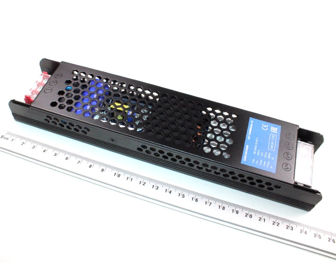 12V, 400W, 33.3A, 198-242VAC ELF-12400BEslim, Модуль питания сетевой (блок питания с винтами), ELF