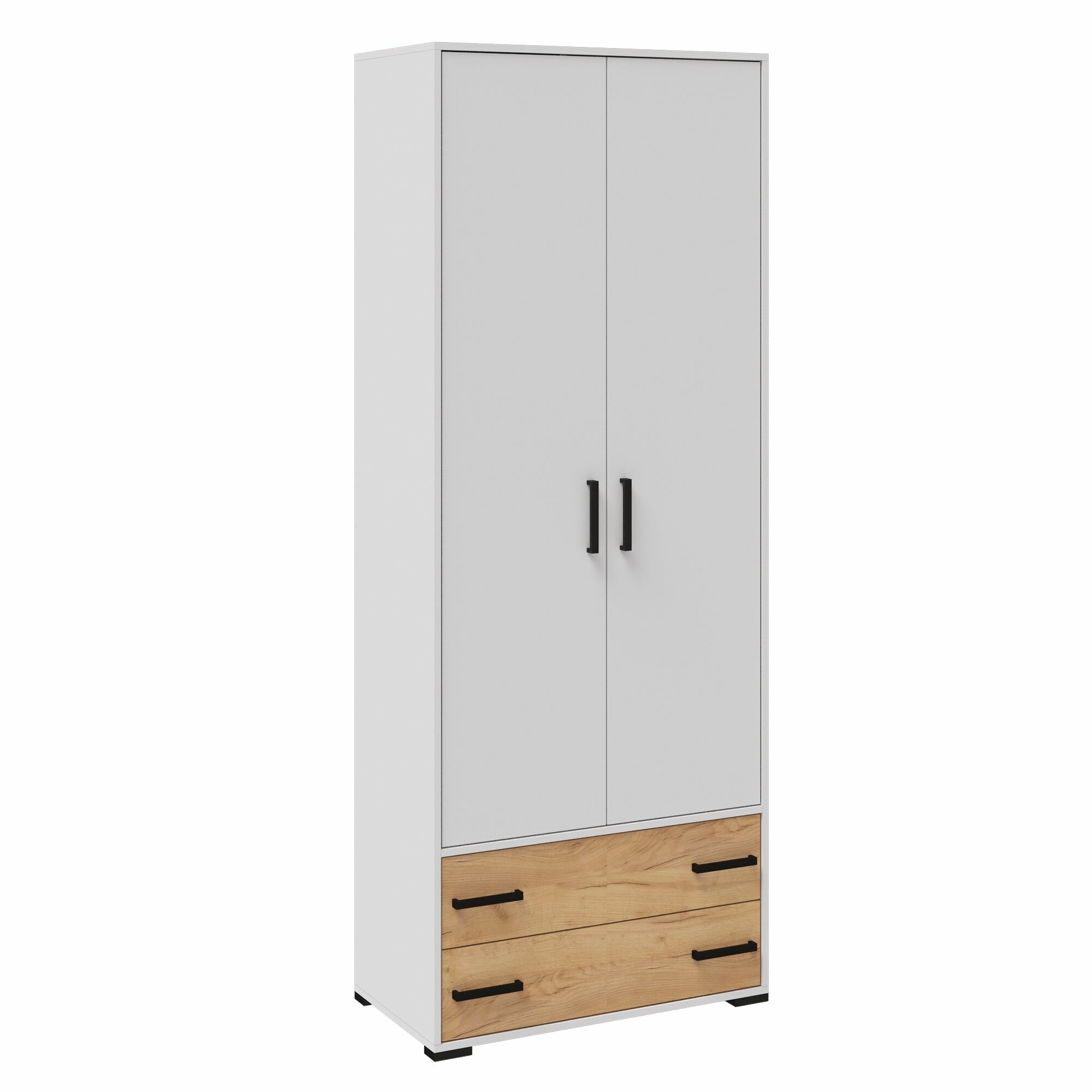 Спальня Лючия шкаф 2-хств. белый/дуб крафт золотой (Микон)