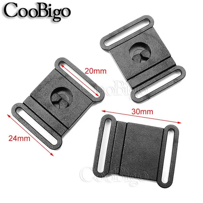 CooBigo Пластиковые безопасные отрывные пряжки для ремня 10 мм, 15 мм, 20 мм, 25 мм 20mm Webbing