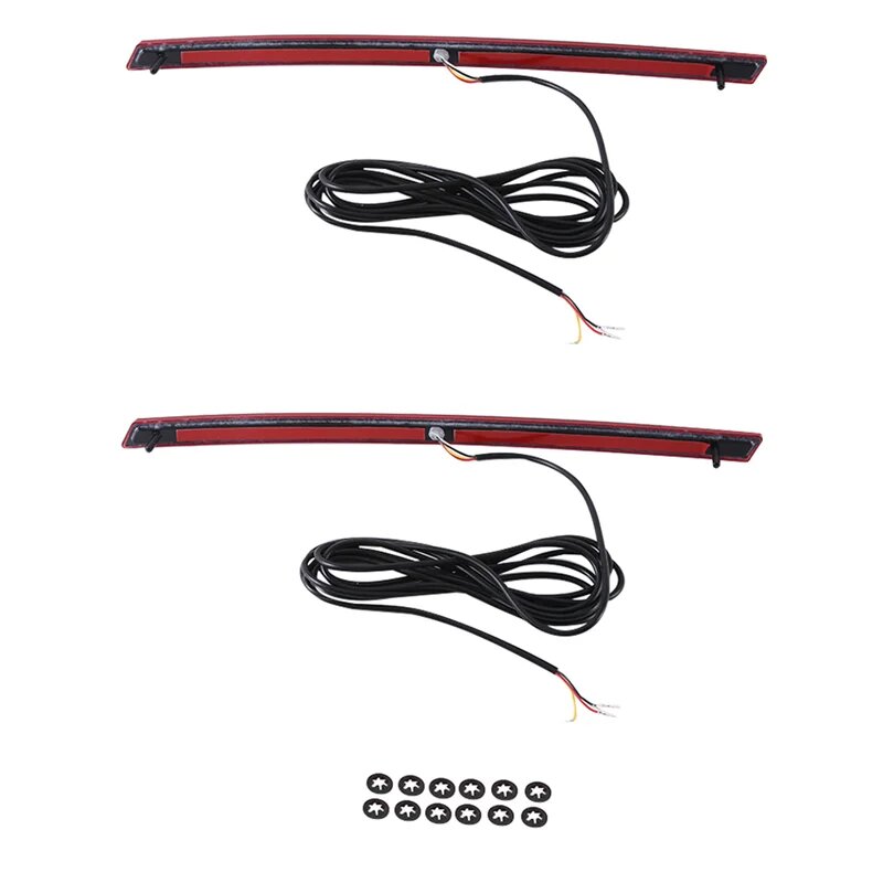 Странный 1 комплект, задний фонарь заднего бампера автомобиля, красный светодиодный отражатель, стоп-сигнал, предупреждающий указатель поворота, замена для Ford Kuga 2017-2