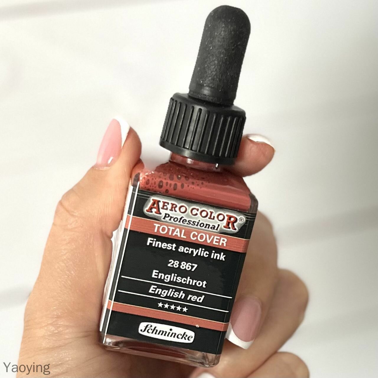 Краска для аэрографа, Schminke Aero Color, акриловые чернила, 28 мл, №867 English Red, серия Total Cover