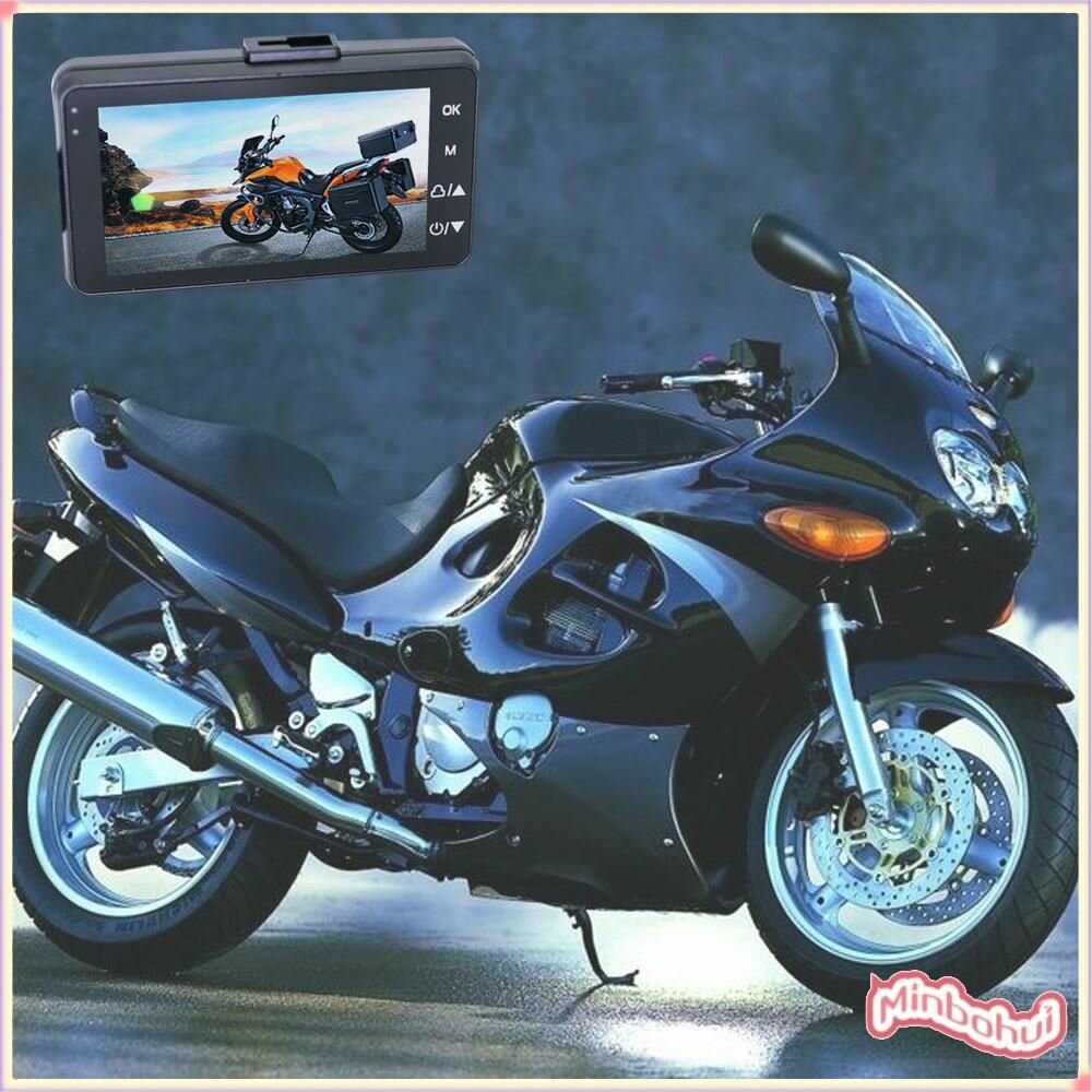 Камера для мотоцикла, автоматическая запись, LED экран 3.0 дюйма, для проживания в дороге