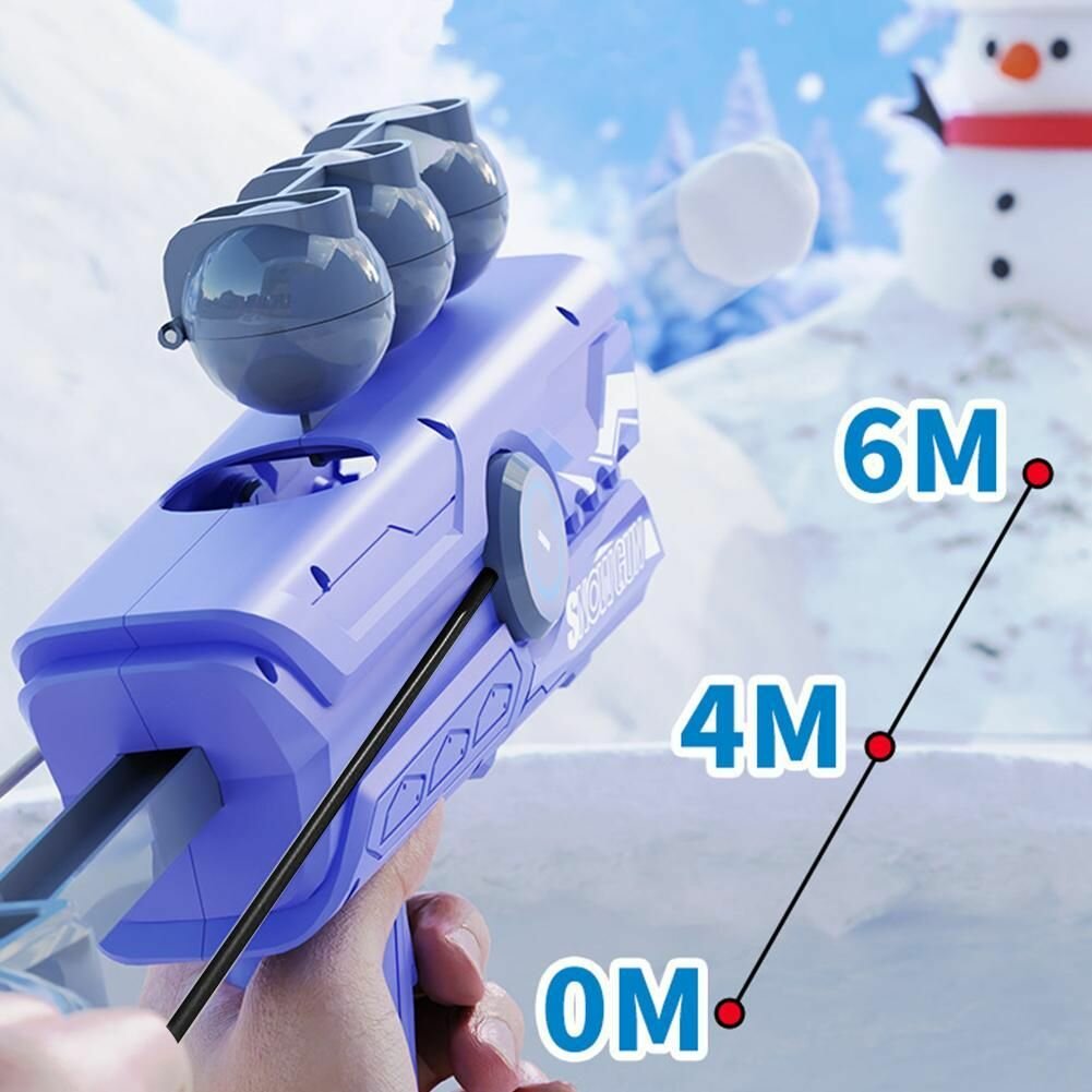 Снежная пушка, дальность 4-6 метров.