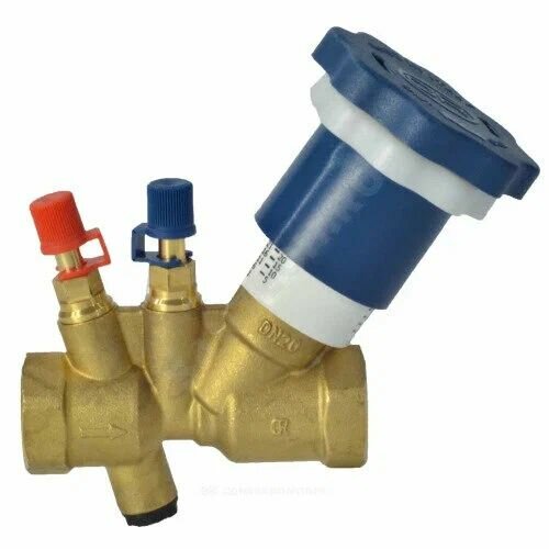 Клапан балансировочный ручной латунь Ду 25 G1" Ру25 Тмакс110 оС ВР Kvs8.4м3/ч с измерительными ниппелями OR 0621.025