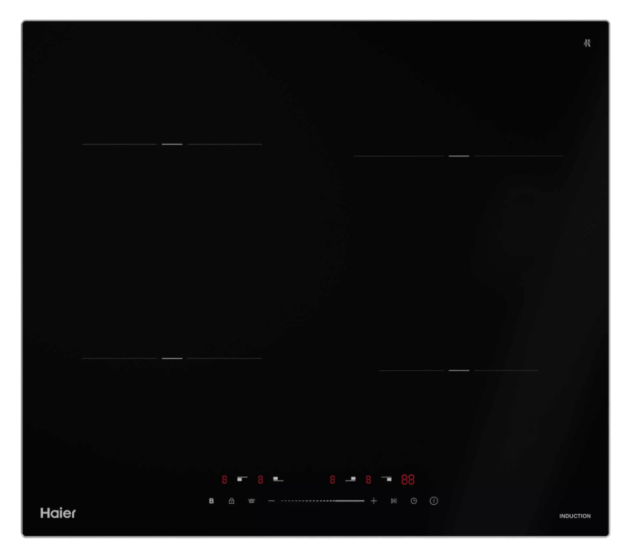 Варочная панель HAIER HHY-Y64TVAB, 7.4 кВт, электрическая, черная