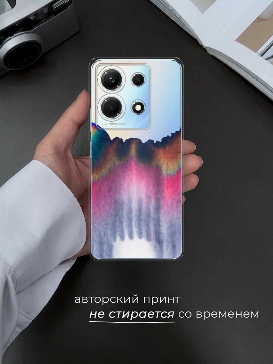 Чехол на Infinix Note 30 4G / Инфиникс Нот 30 4G с принтом Акварельная абстракция, прозрачный — фото 1