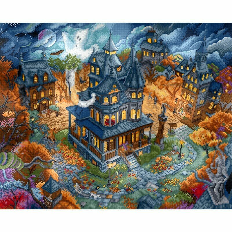 Набор для вышивания LetiStitch #L9967 Призрачные события, Счетный крест, 38 х 31 см