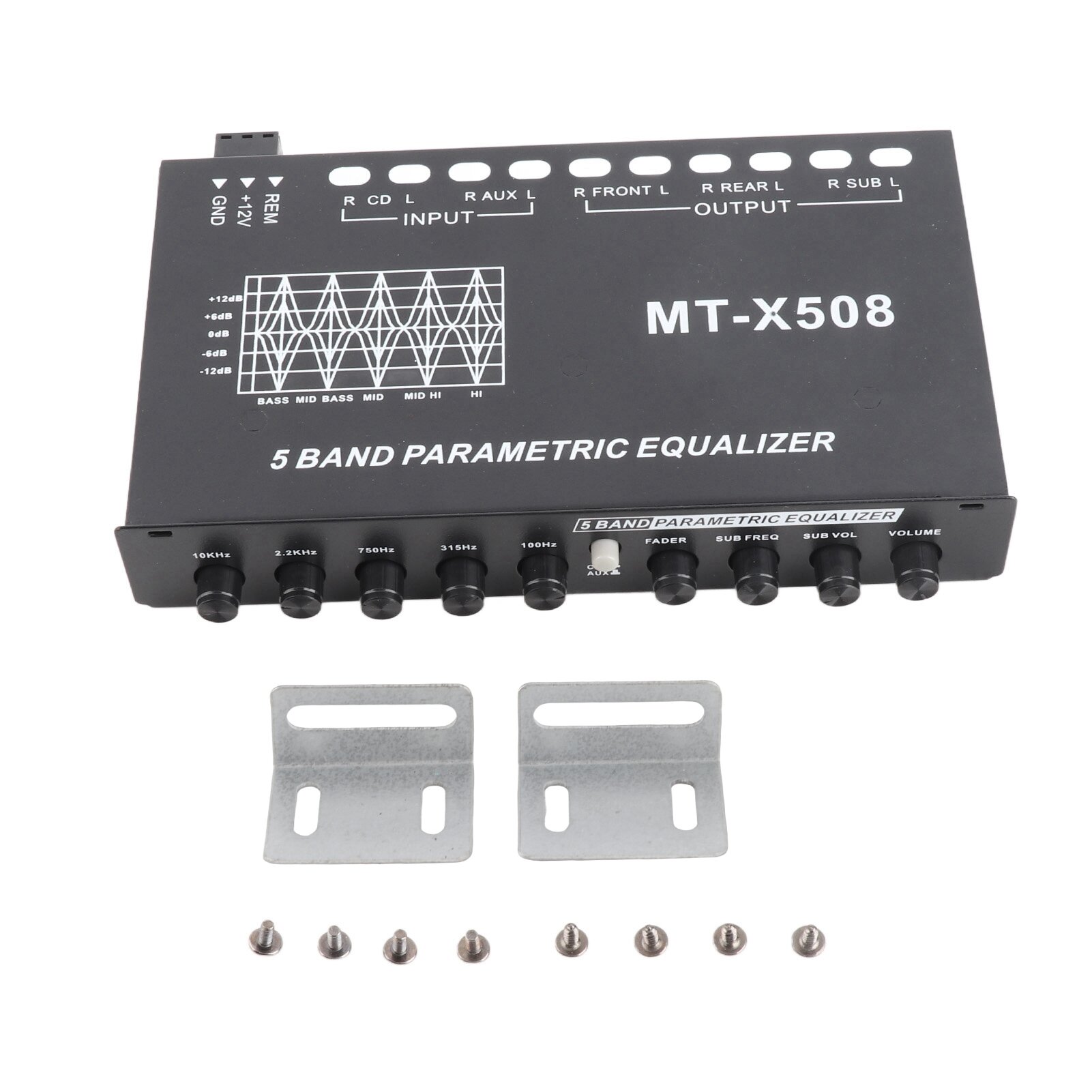Автомобильный аудио эквалайзер регулируемый 5 полос Точный настройка эквалайча