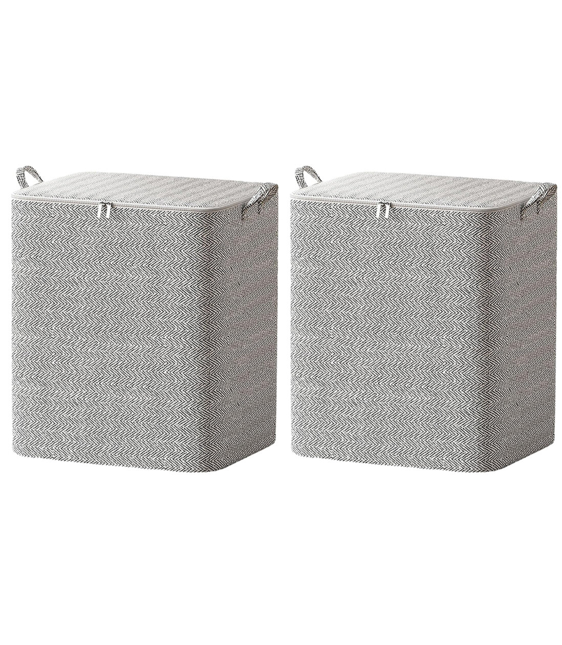 Home Storage Bins Closet Organizers and Storage Box Gray pattern zipper large capacity storage bag 30L 35x25x20CM 110L 48x44x48CM 150L 56x45x56CM 220L 61x50x71CM 2 pcs 2024 New Year Moving Quilt Storage Basket Travel Clothing Organization Space Saving