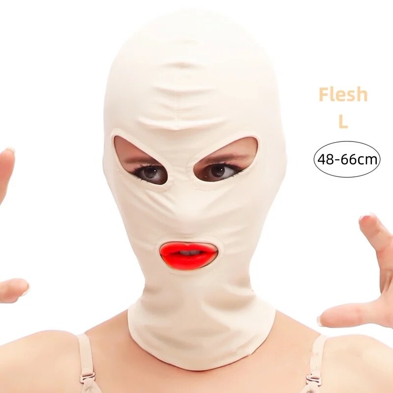 Белая балаклава Flesh Mouth Eyes L