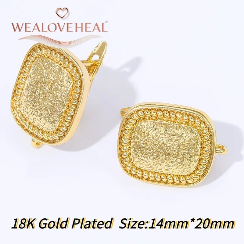 Швензы WEALOVEHEAL 18K Gold Plated, 14x20 мм