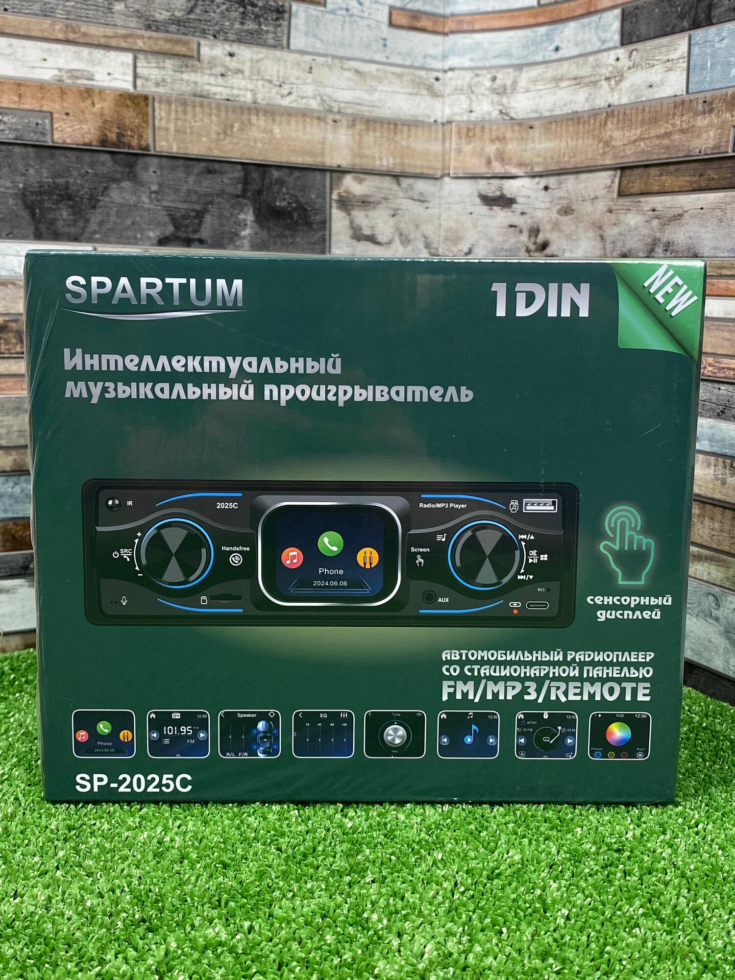 Автомобильная магнитола 1 din SPARTUM SP2025 с мини-экраном.