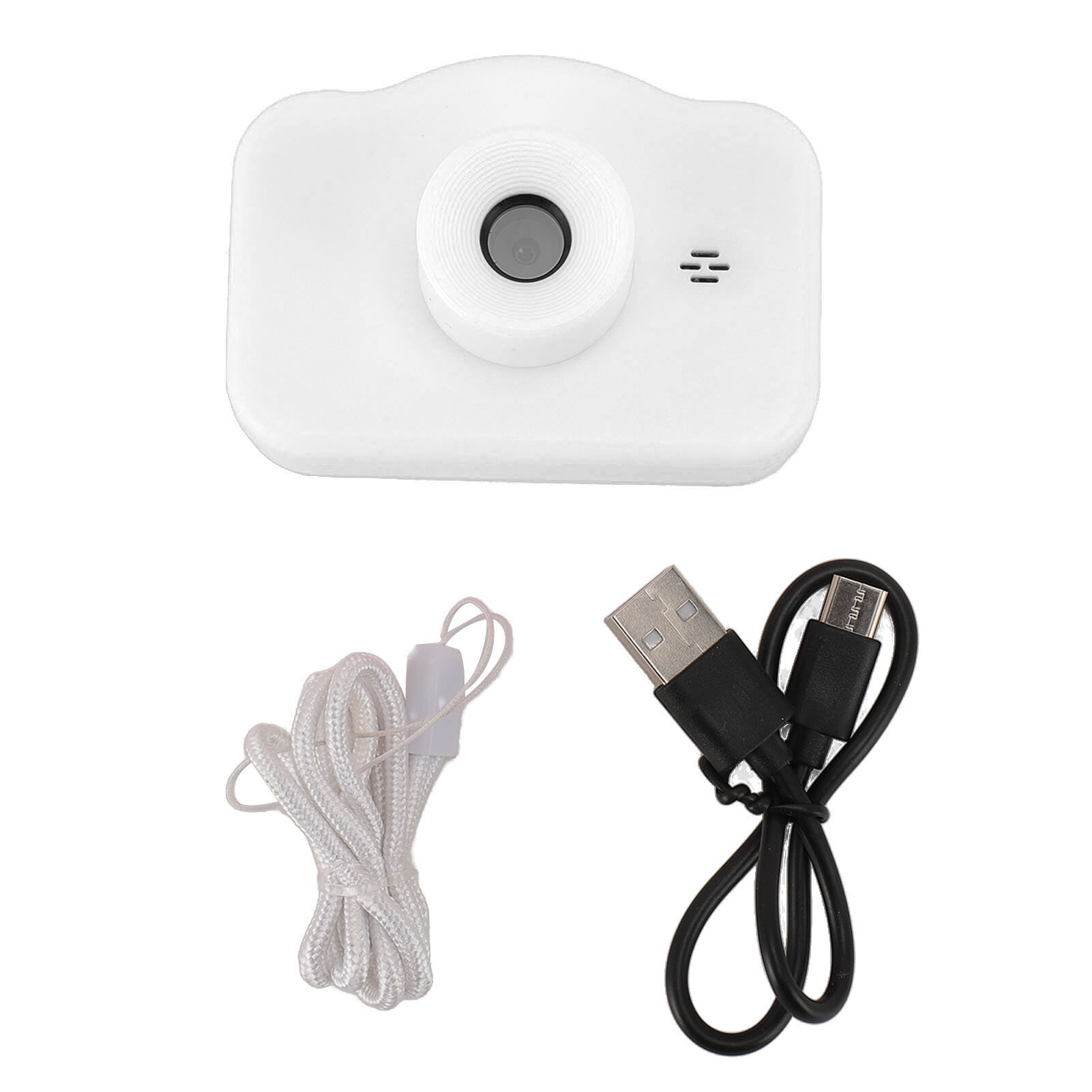 Детская игрушечная камера 40MP 1080P HD с двумя объективами, 2-дюймовым IPS-экраном, воспроизведением музыки в формате MP3, маленькая компактная цифровая камера для подарка на Рождество и день рождения, белая