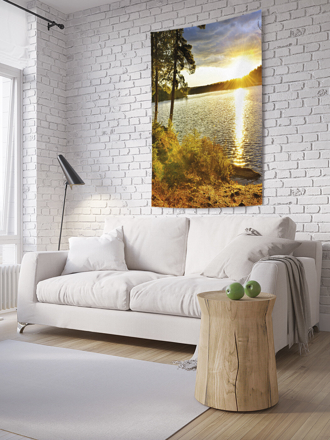 Вертикальное фотопанно на стену JoyArty "Рассветная дорожка", из ткани, 150х200 см