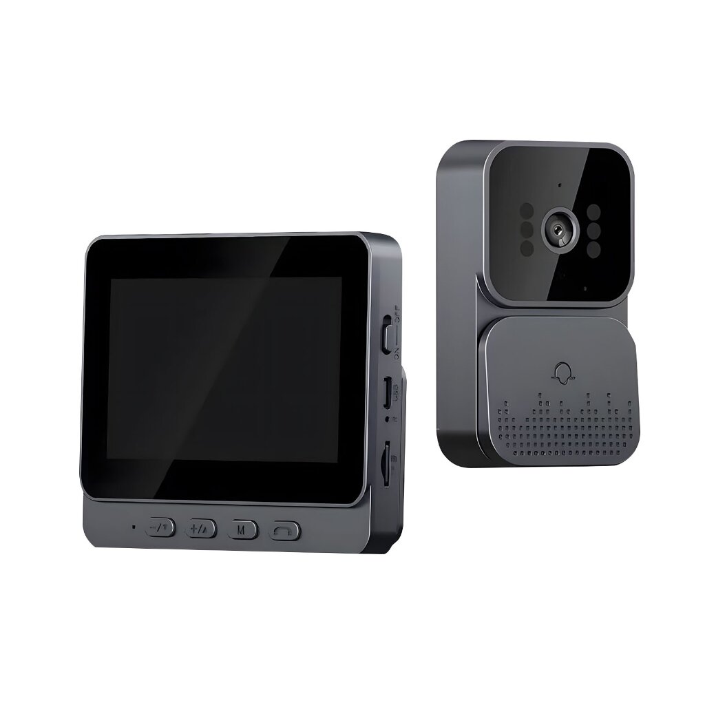 Интеллектуальные визуальные домофоны, дверные звонки, угол обзора 70 °, ультракрасные лучи, ночная видимость, 2,4G, беспроводное соединение, устройство безопасности
