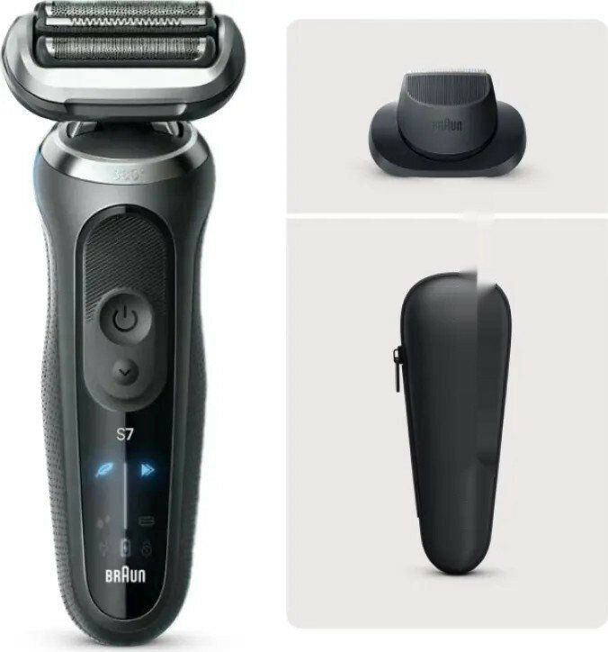 Электробритва Braun Series 7 72-G1200s Grey, Технология Wet&Dry, насадка-триммер, Интеллектуальная технология, Тип 5764