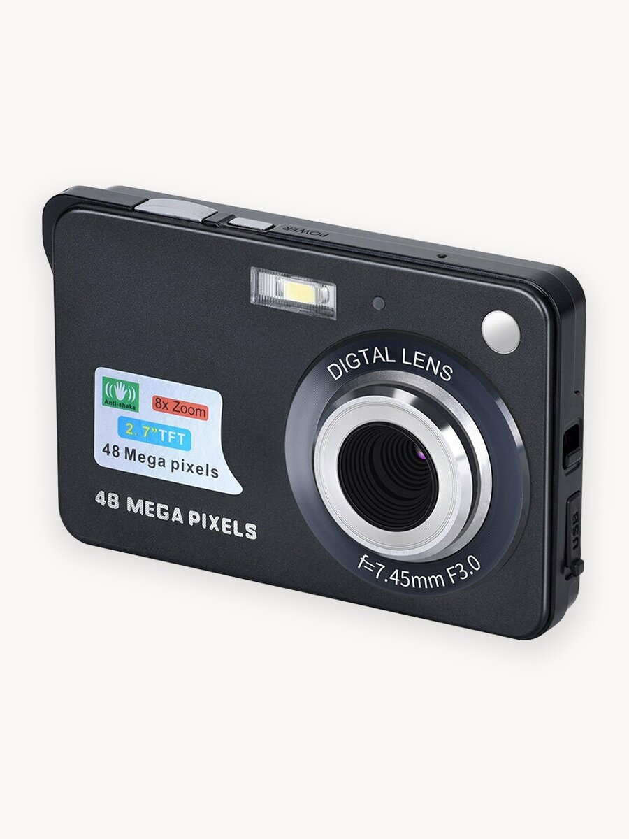 Портативный фотоаппарат Megix 5Mp, 48 Мпикс, 550 мАч, цвет черный