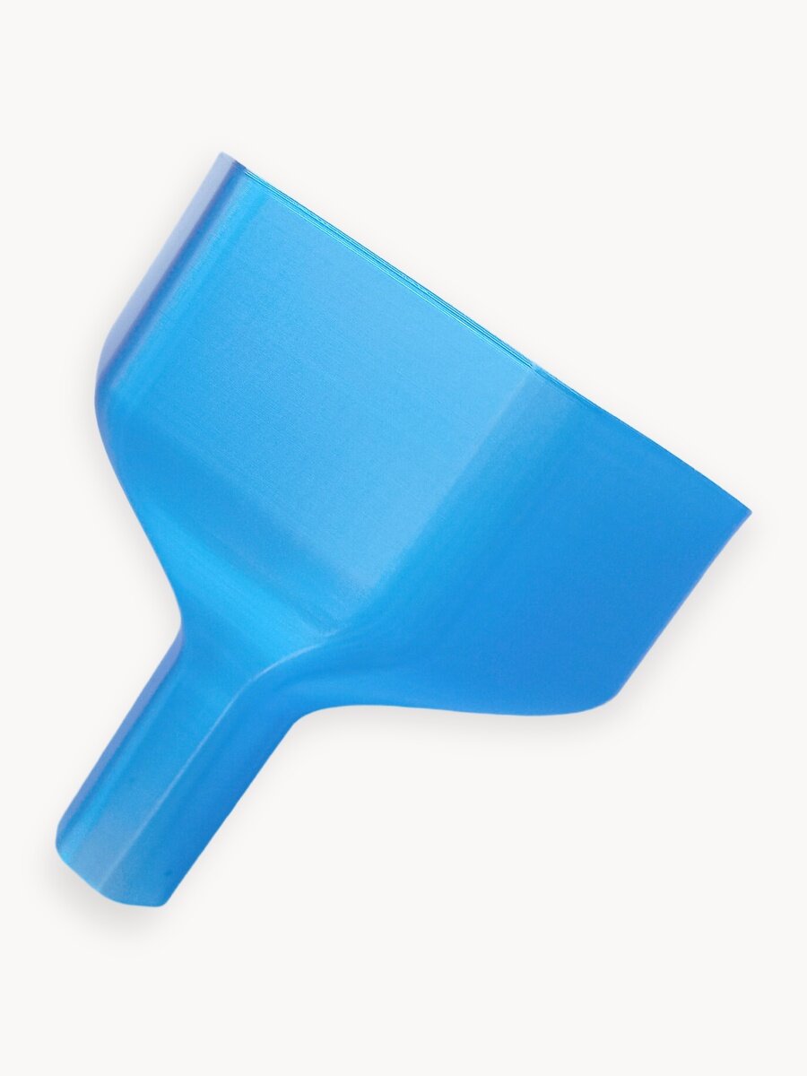 Воронка для напитков, воды или техжидкостей "гекса" - для 5-ти и 8-ми литровых бутылей, синяя, PETG, D13,5см