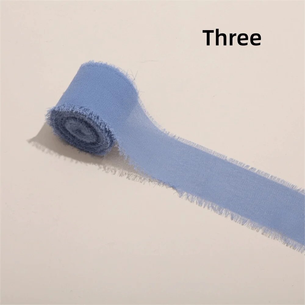 Шифоновая лента полиэстер/нейлон, 3 рулона по 5 м Type1-Haze Blue