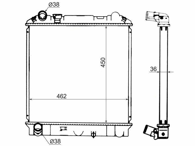 Радиатор Isuzu ELF NPRNQR 93-06 / Nissan Atlas F 92-02 Sat арт. IS0002-4