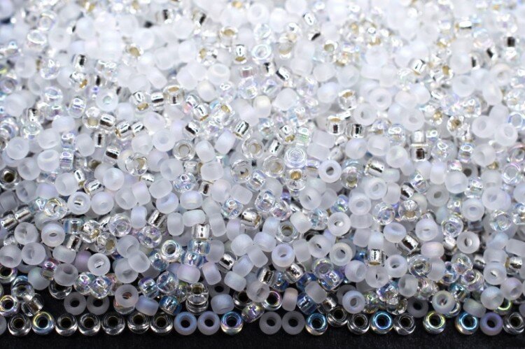 Бисер японский MIYUKI круглый 15/0 MIX48 хрусталь, микс Crystal Medley, 10 грамм