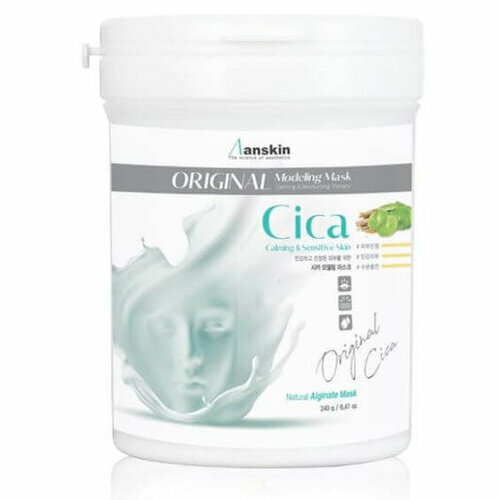 Anskin Original Маска для лица косметическая, альгинатная с экстрактом центеллы Cica Modeling Mask, 240гр