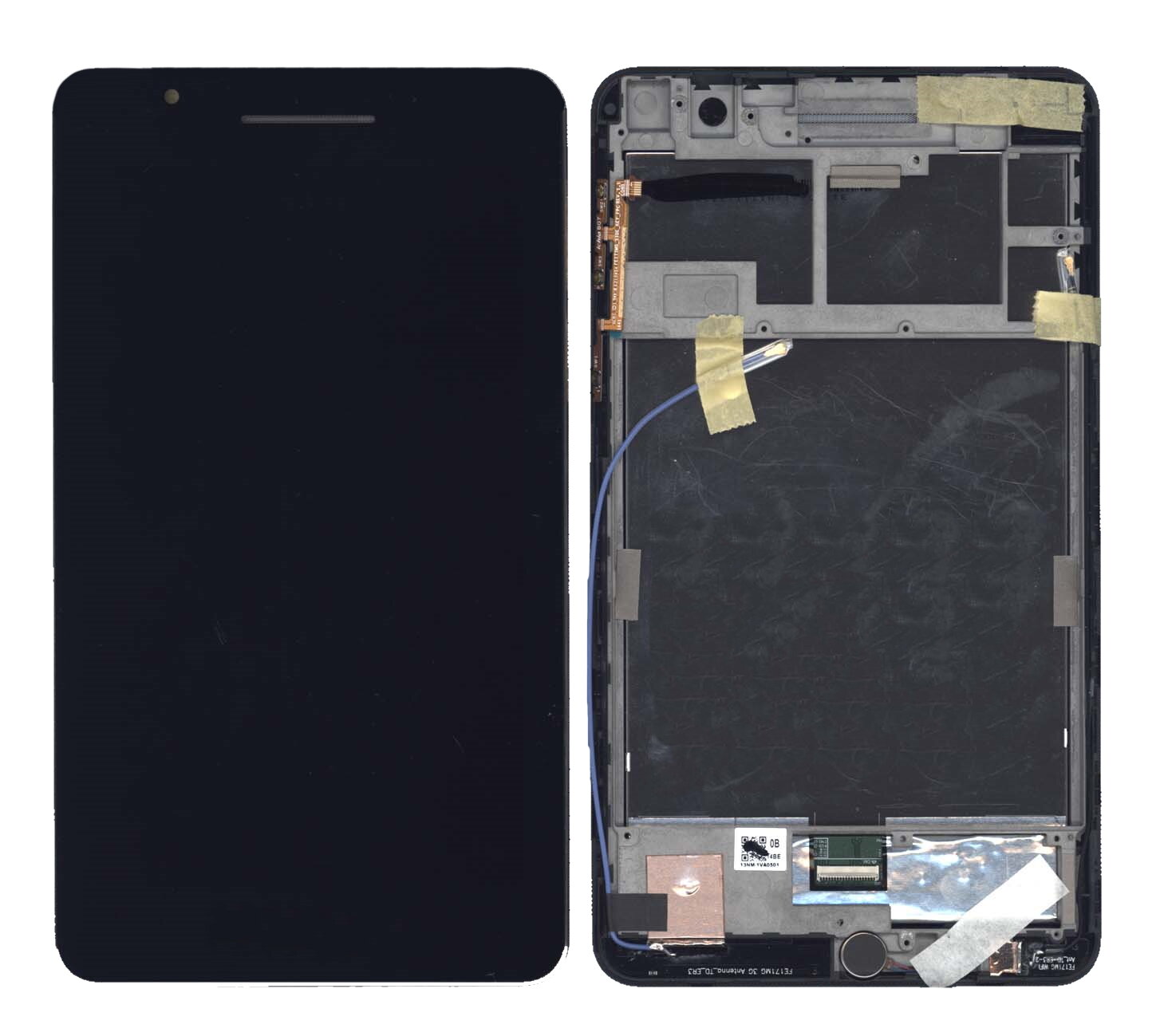 Модуль (матрица + тачскрин) для планшета Asus FonePad 7 (FE171, FE171CG), черный с рамкой