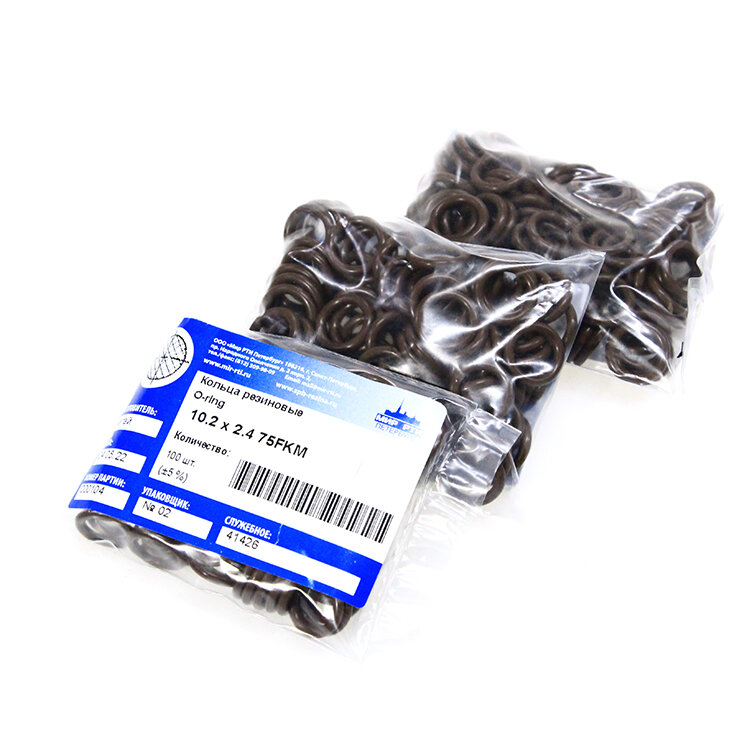 Кольца резиновые уплотнительные (O-ring) 10.2х2.4 75FKM (упаковка 100 шт. ±5%)