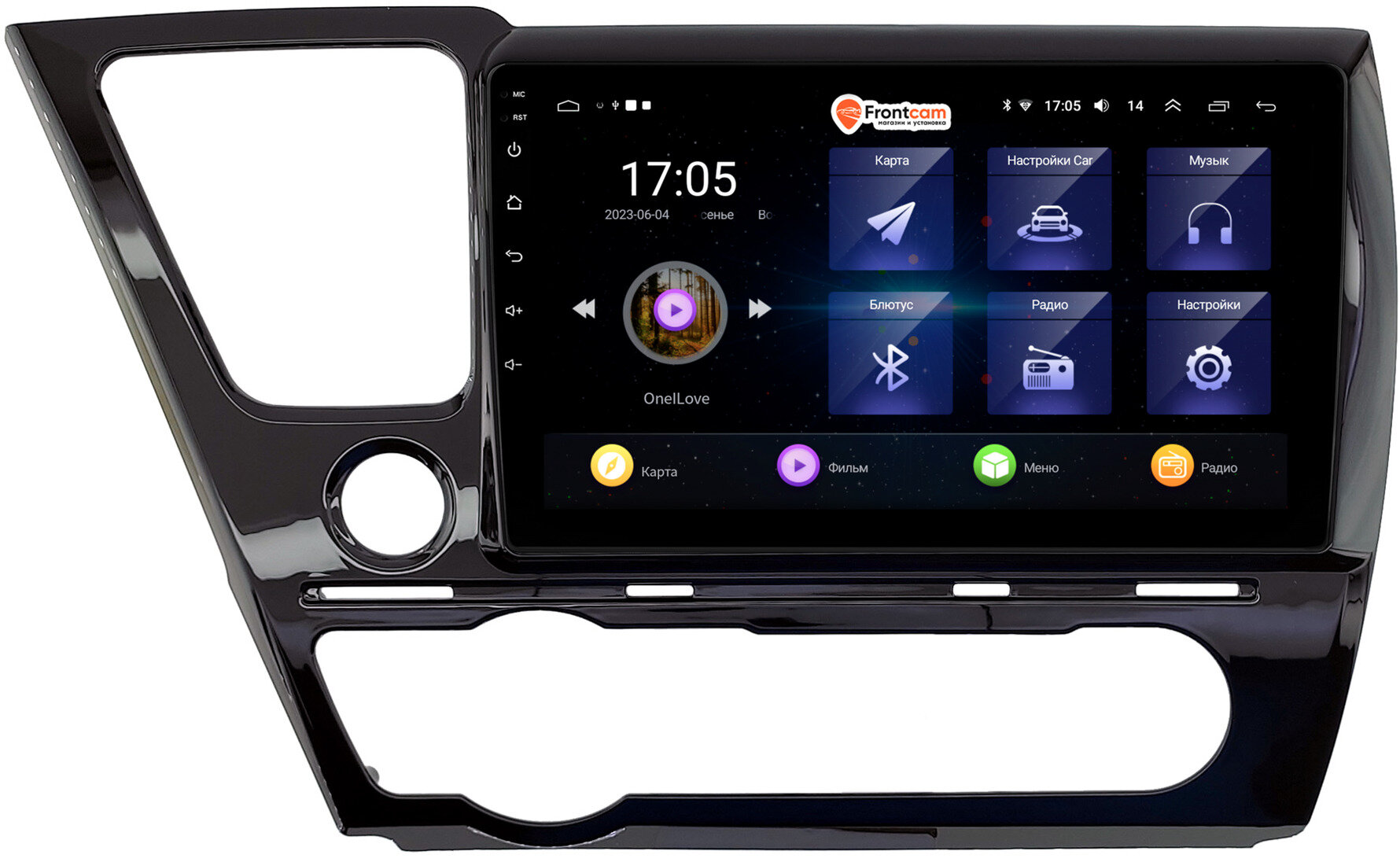 Штатная магнитола Honda Civic 9 4D 2013-2017 (глянцевая, левый руль, седан) OEM RK9-0131 Android 10 (CarPlay, AHD, 1/32)