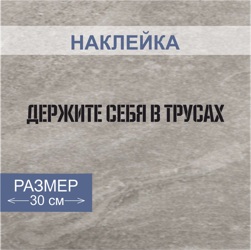 Наклейки на автомобиль с надписью " Держи себя в трусах "