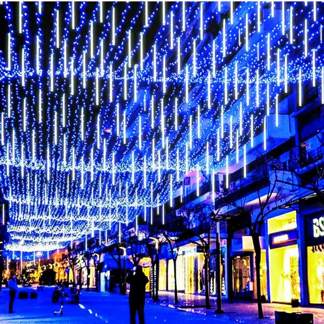 Гирлянда / Метеоритный дождь / Тающие сосульки/ синий / 3,5 метра