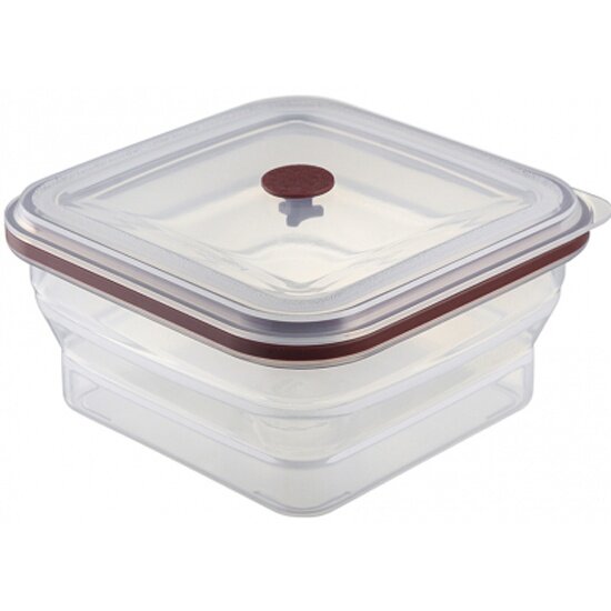 Контейнер Smart Solutions для хранения силиконовый квадратный складной Silikobox, 1,2 л, темно-сливовый (SS-FC-SCN-PM1200)