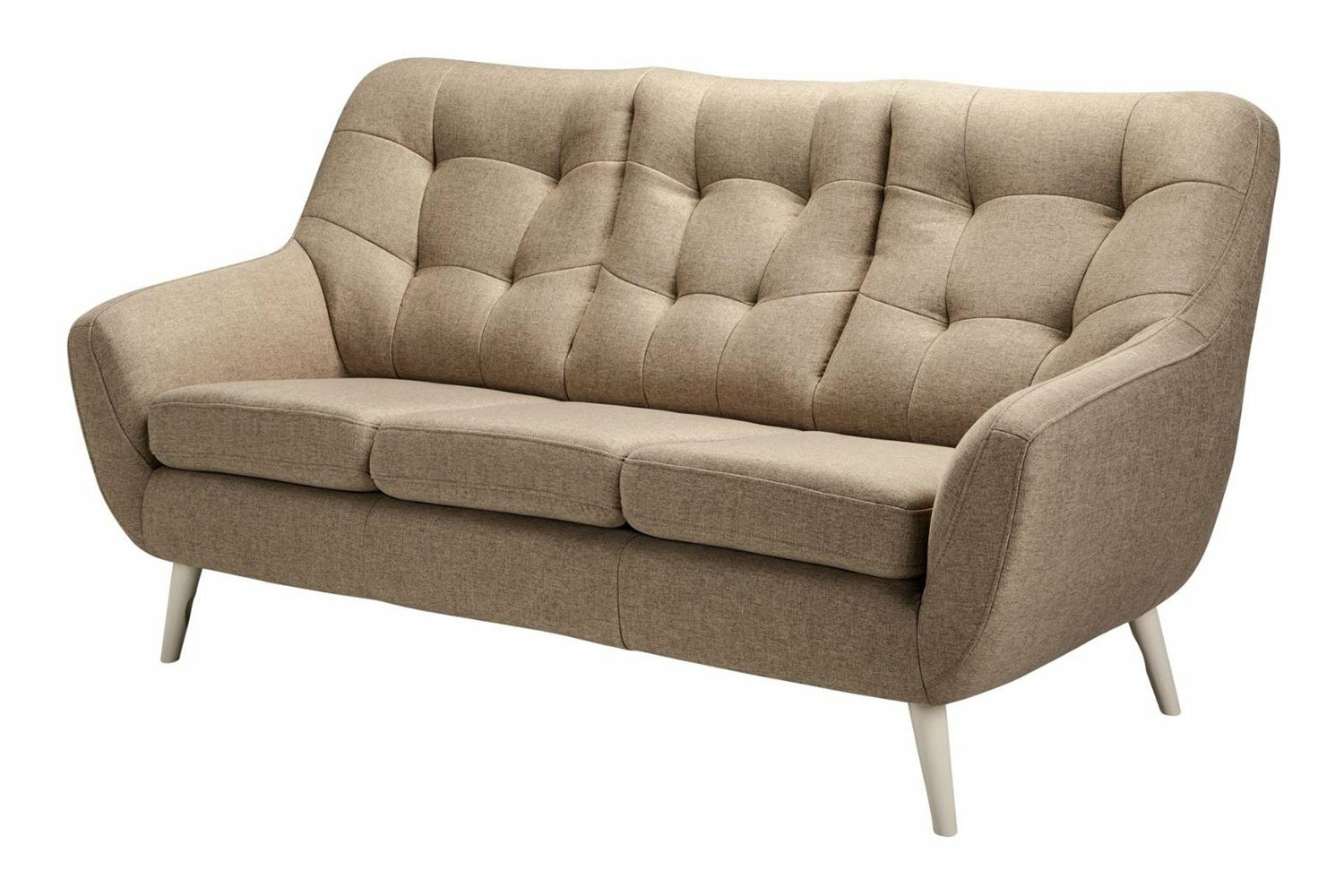 Диван Hoff Сканди прямой, 187х93х90 см, обивка рогожка, цвет бежевый